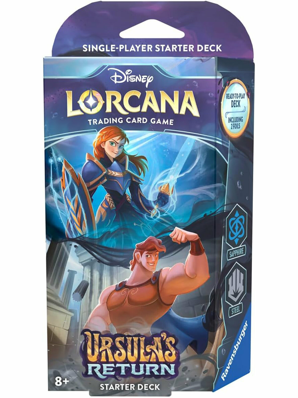 Disney Lorcana TCG: Стартовая колода Sapphire & Steel издания Ursula's Return на английском
