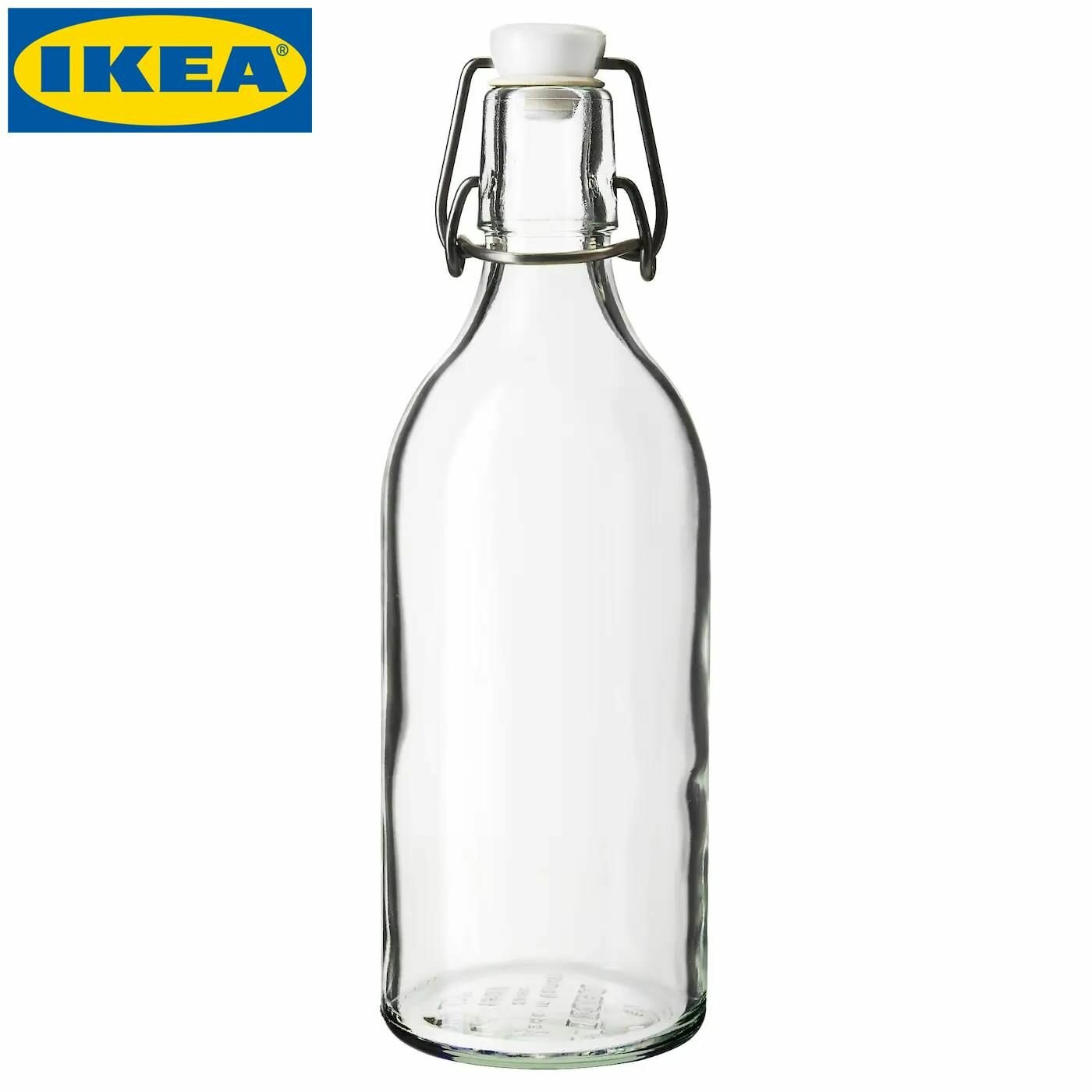 KORKEN Бутылка с пробкой икеа, прозрачное стекло 0.5 л (40380753)
