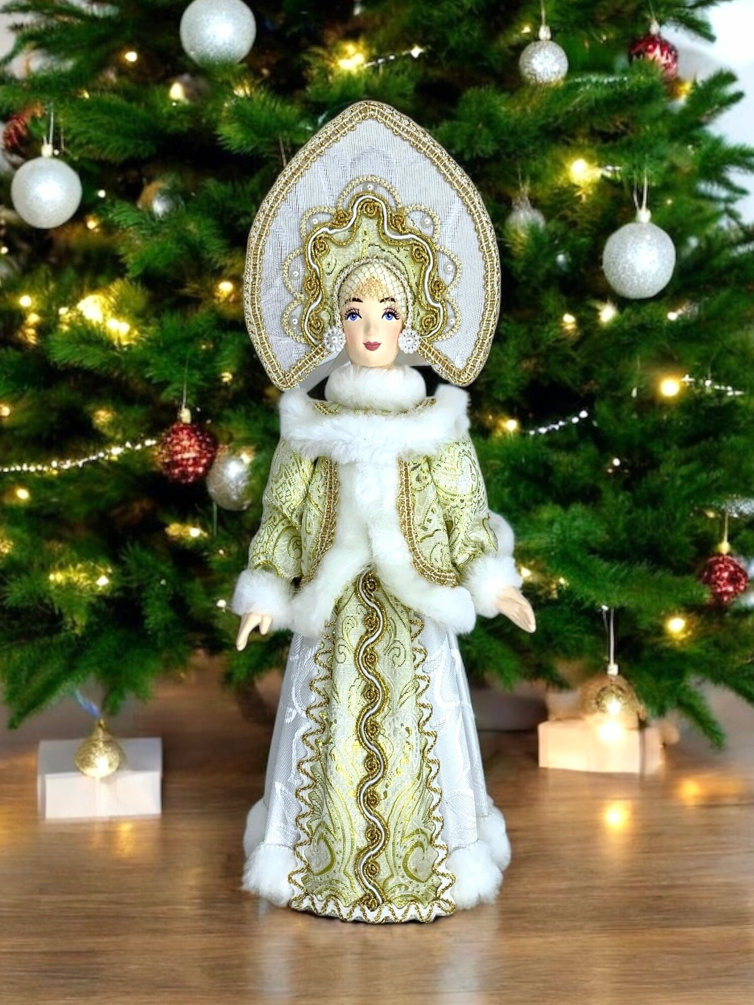 Снегурочка под ёлку 31 см ручная работа сделано в России