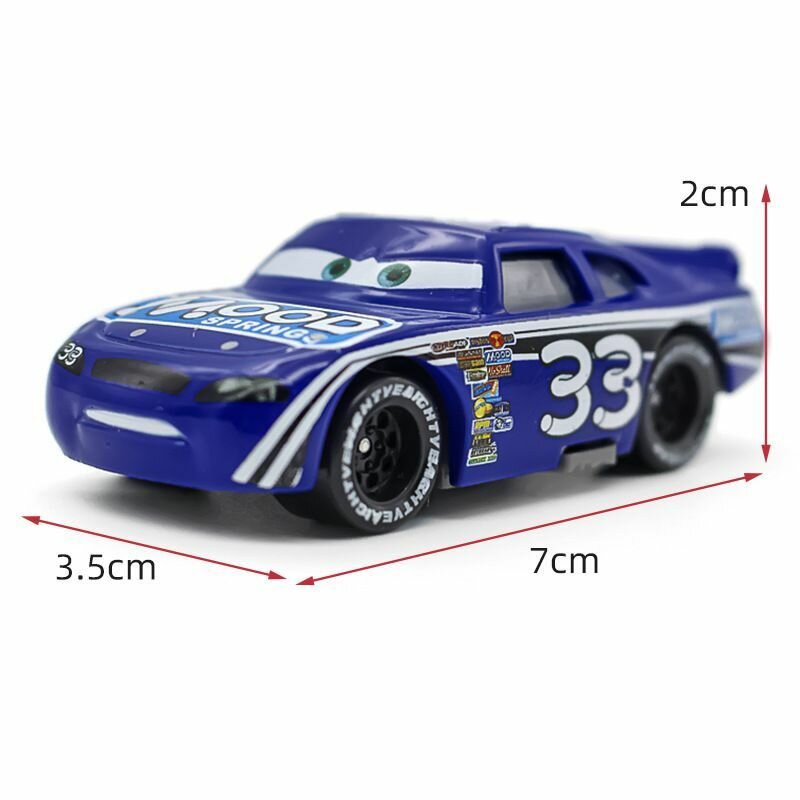 Автомобиль молнии Сторма Ramirez McQueen Jackson Pixar Disney, гонщик № 33