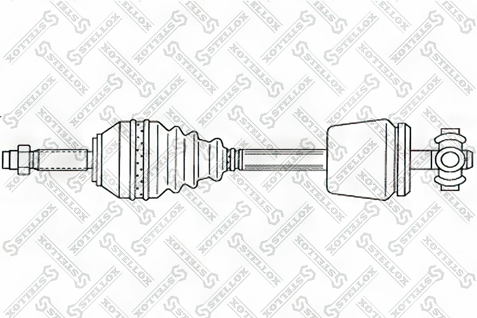 Привод левый для Рено Логан, 1, Экспресс, MCV, Сандеро 158 1766-SX STELLOX