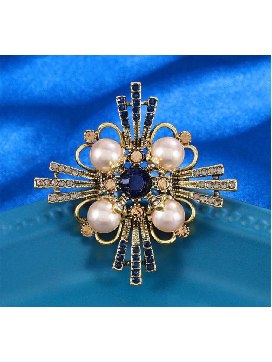 Брошь, жемчуг имитация