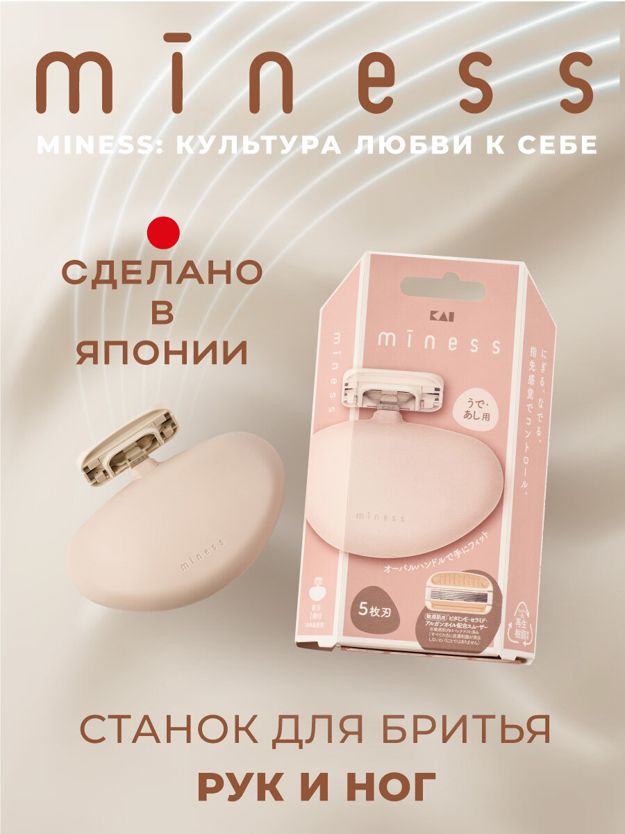 Станок для бритья рук и ног MINESS, многоразовый, нержавеющая сталь, 5 лезвий