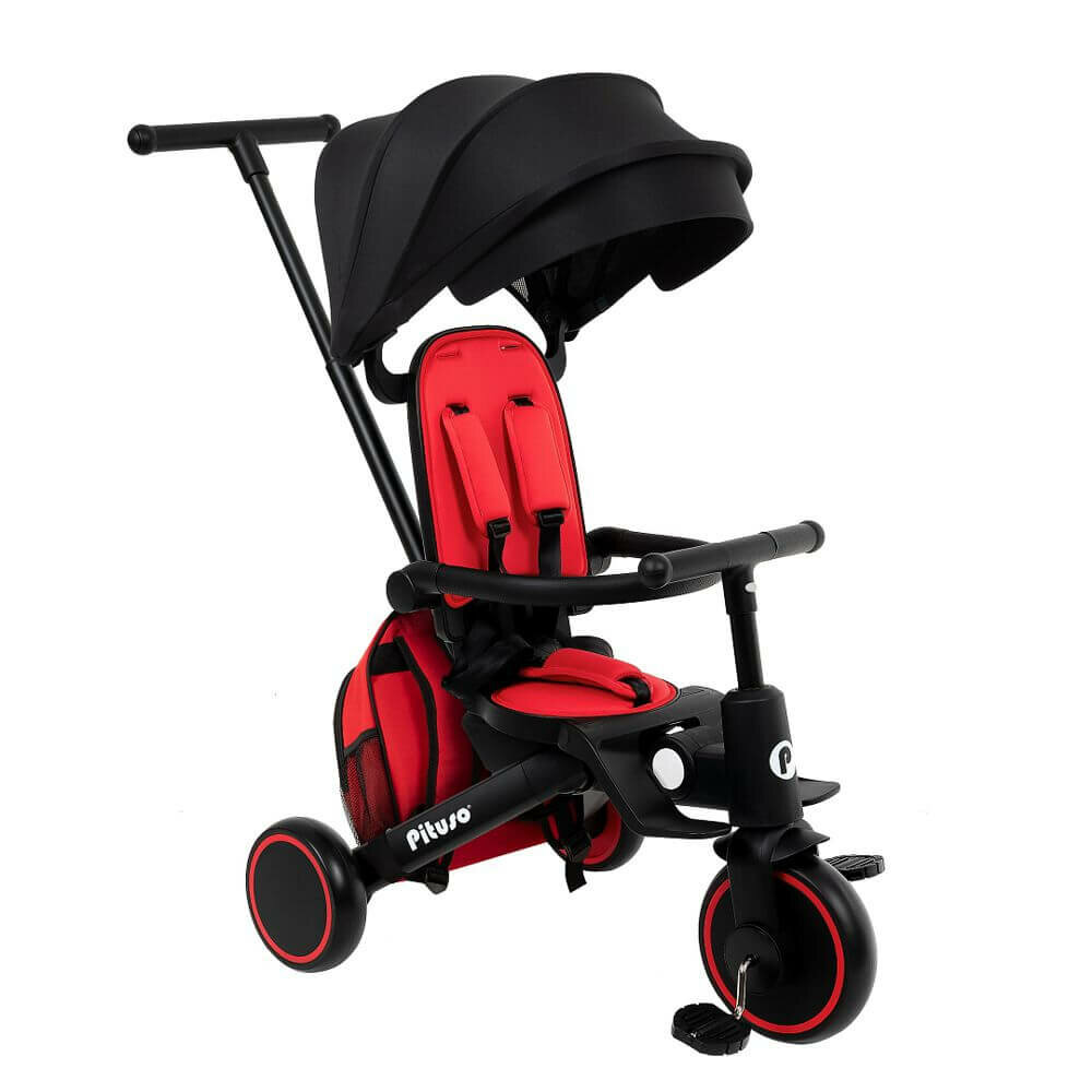 Pituso Leve PRO Plus (с сумкой), детский трехколесный велосипед с 1,5 до 5 лет, цвет Red