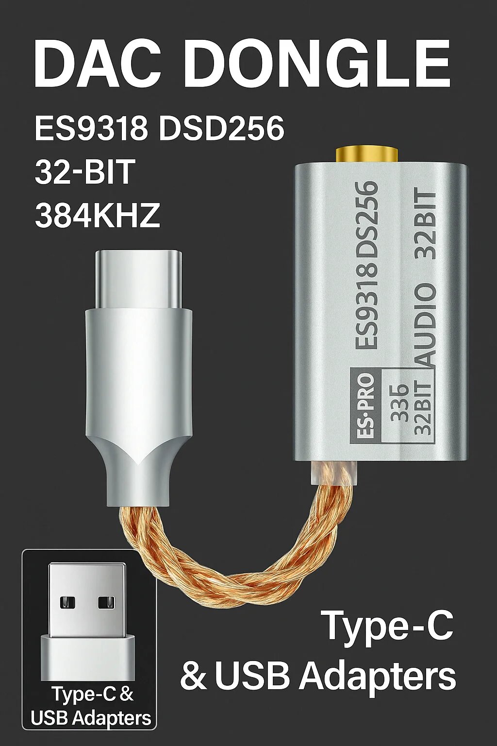 ALITER USB DAC Усилитель для наушников ES9318