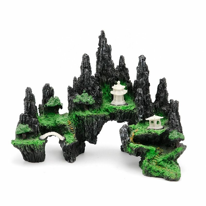 Украшения для аквариума, Аквариумный орнамент, Пейзаж скальной пещеры, 23 x 14 x 18 см