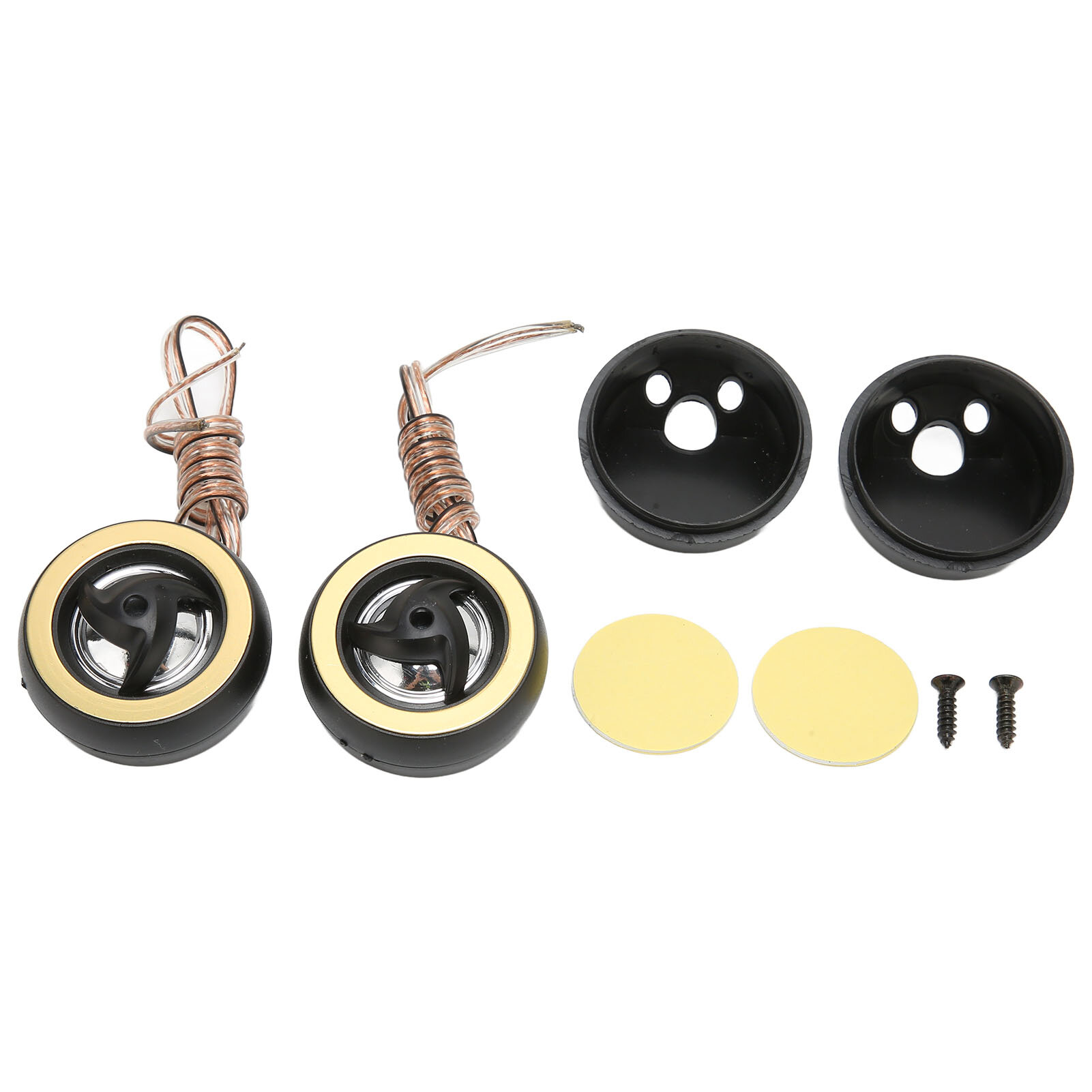 2pcs 150 Вт Dome Tweeter 4 Ом встроенный громкоговоритель конденсаторов для всех автомобильных аудиосистем