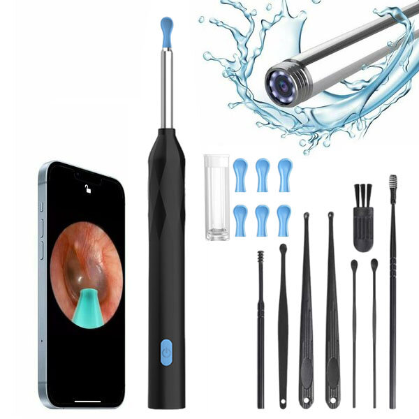 Умная ушная палочка эндоскоп для чистки ушей с камерой, многоразовая ухочистка, Умная ушная палочка с камерой
