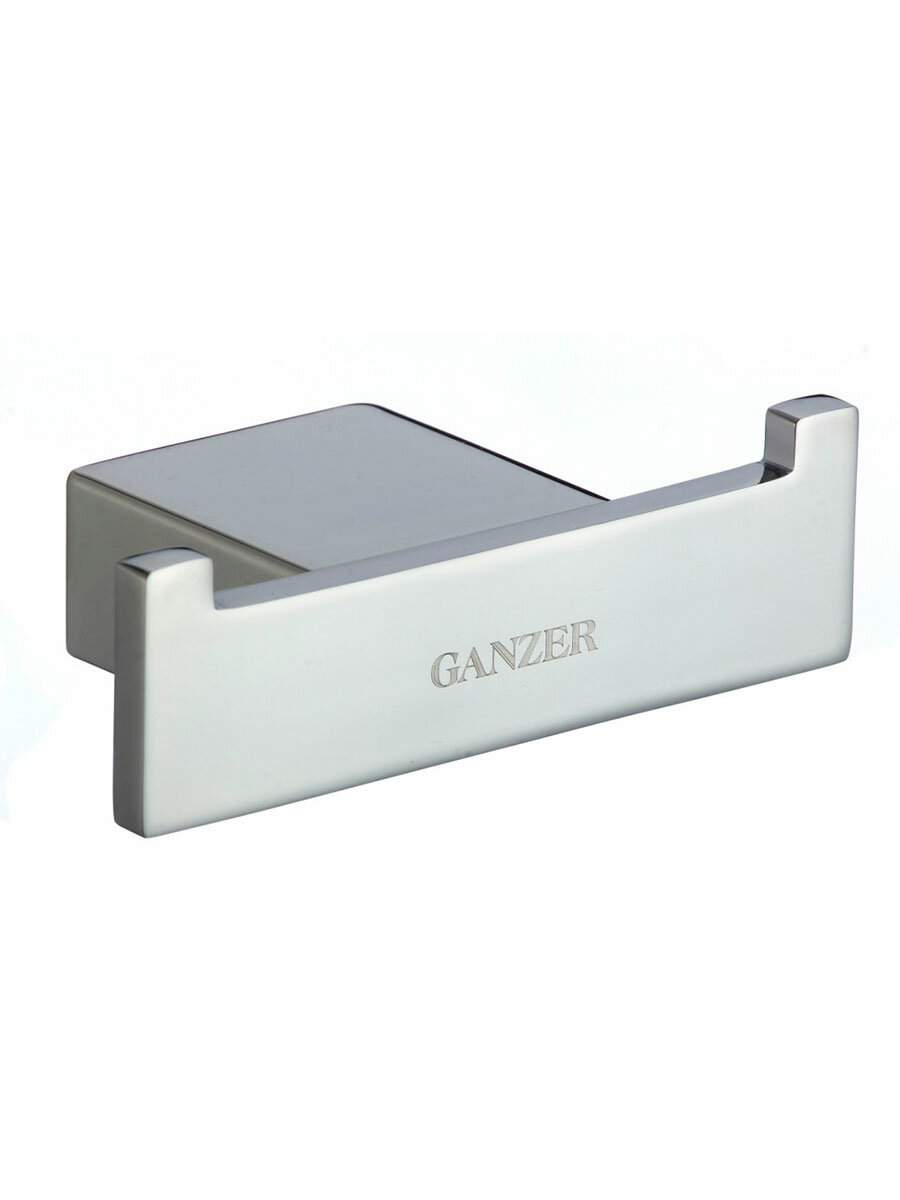 Двойной настенный крючок для ванны от бренда Ganzer из латуни GZ88152 хром