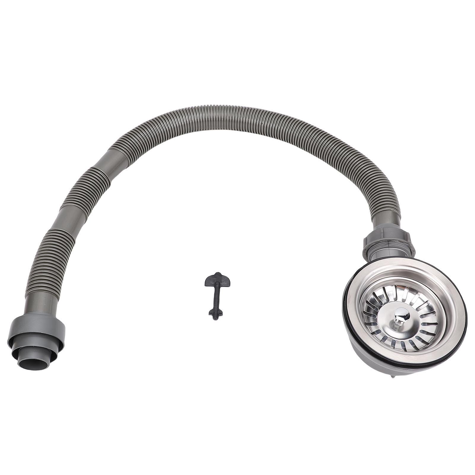 Сливной Узел Раковины Зеркально Отполированный Кухонный Фильтр RV из Нержавеющей Стали с Пробкой 32,28 дюйма для Шланга с отверстием 90-100 мм