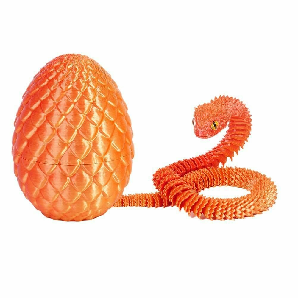 Змея символ года игрушка напечатана на 3D принтере