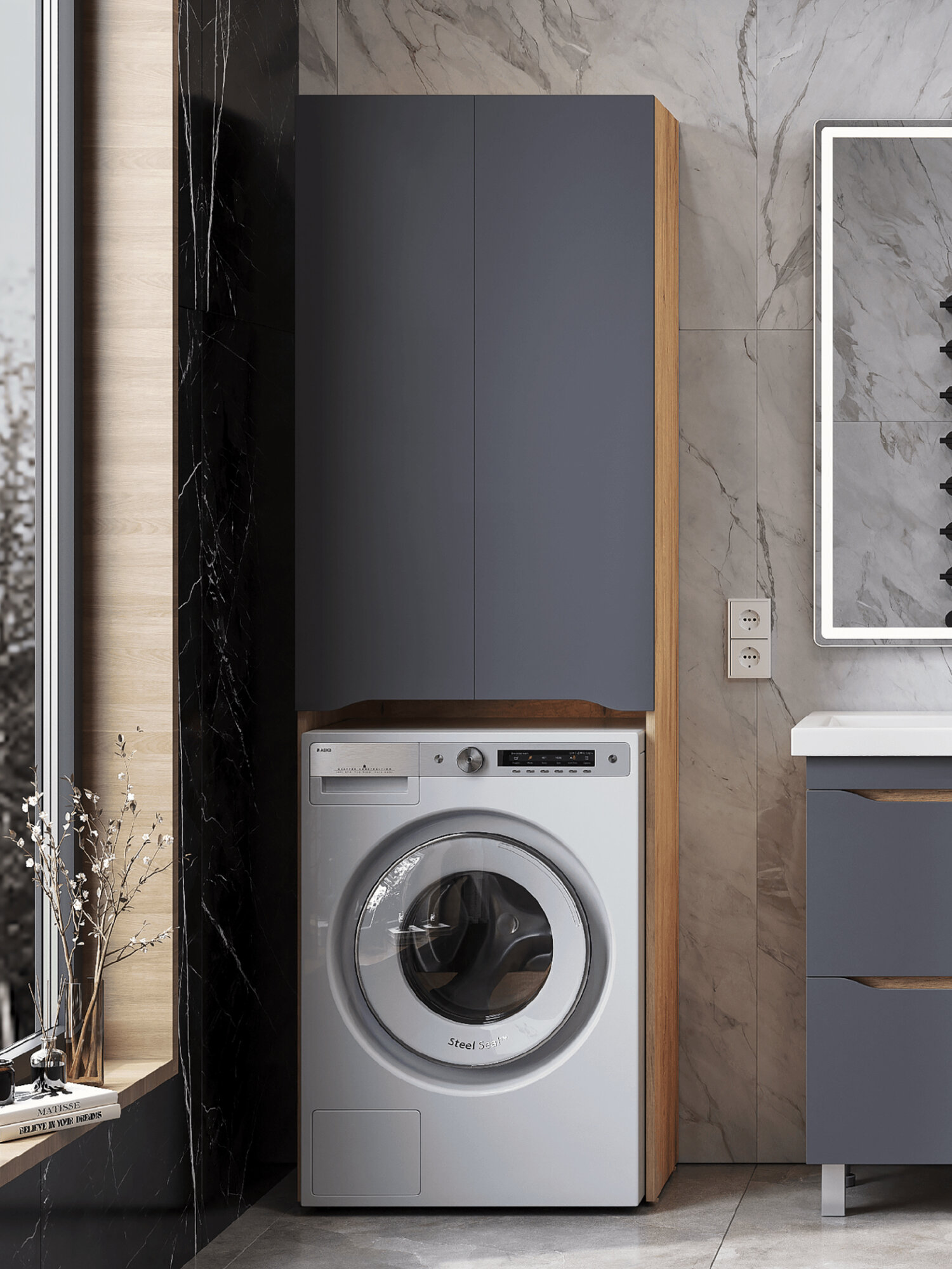 Шкаф под стиральную машину Селин 640