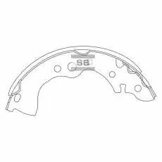 Колодки тормозные барабанные задние HI-Q SA131