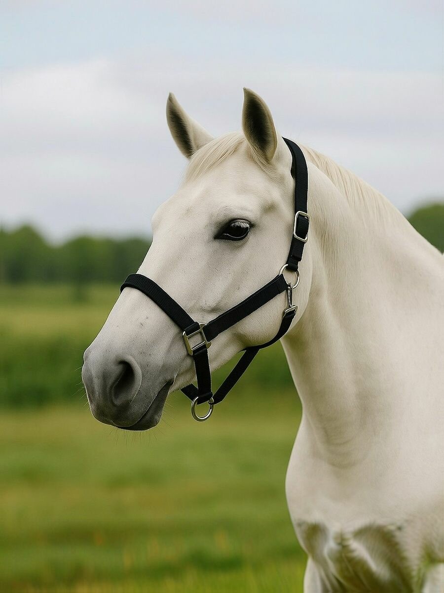 Недоуздок Grandis, неопреновый, для лошадей, размер Cob, черный