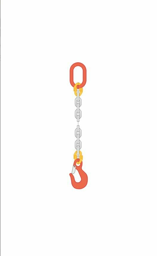 Строп цепной одноветвевой 1СЦ 5,3 т / 1 м ROMEK с укоротителем