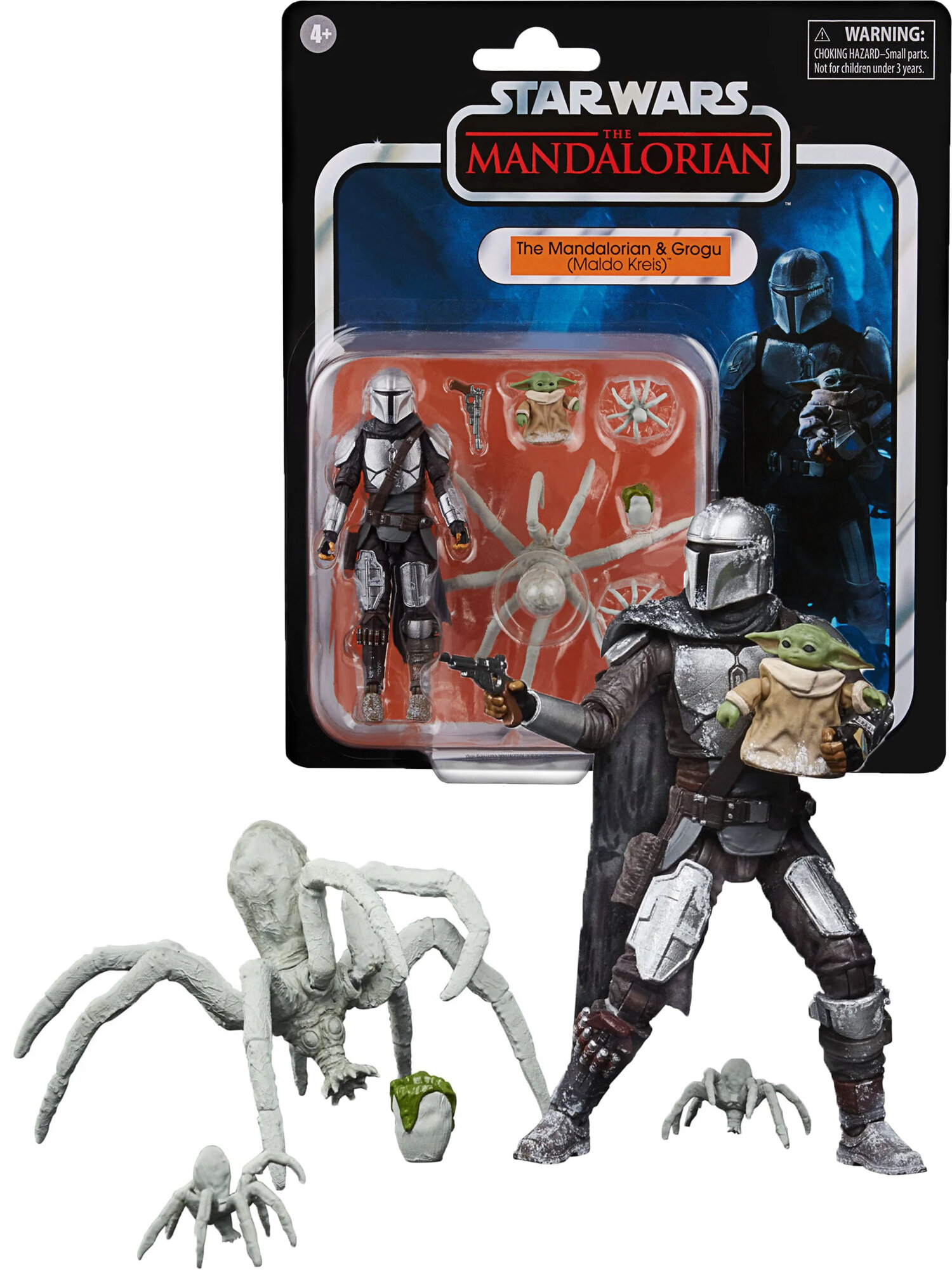 Фигурка Star Wars, коллекция Vintage: Мандалорец и Грогу Малдо Крейс, 3,75 дюйма