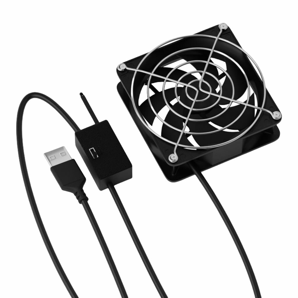 Автоматический USB-вентилятор с термостатом, - Начиная с температуры выше 40С