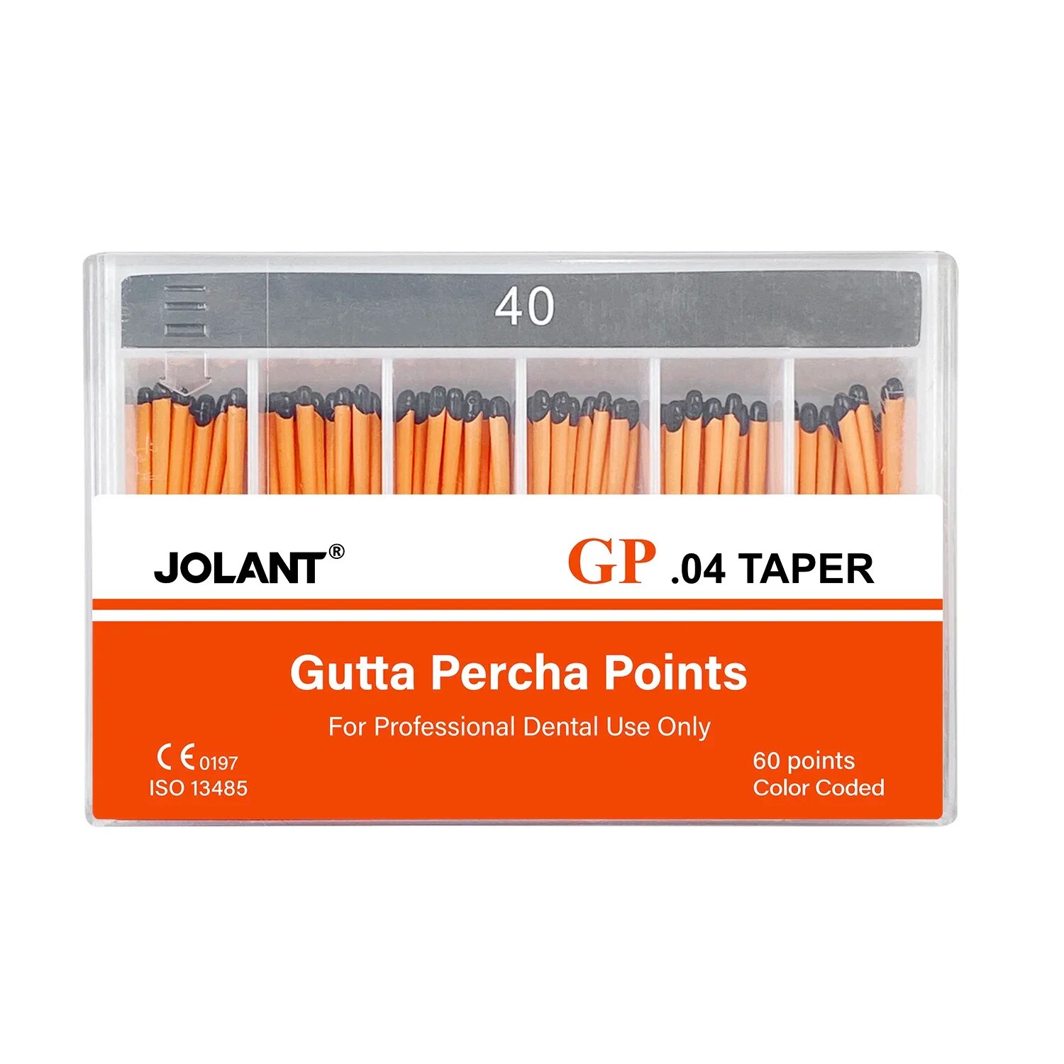 Стоматологические точки гуттаперчи JOLANT Endo Конус 02/04/06 F1-F3 GP-04 Taper 40