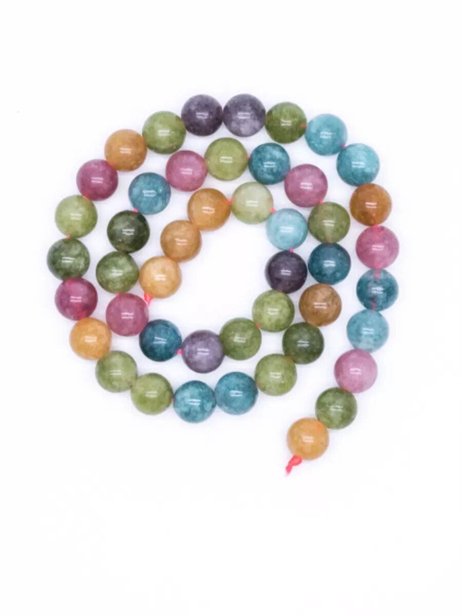 0958 Натуральные бусины хит яркие разноцветные 8 мм 1 нить