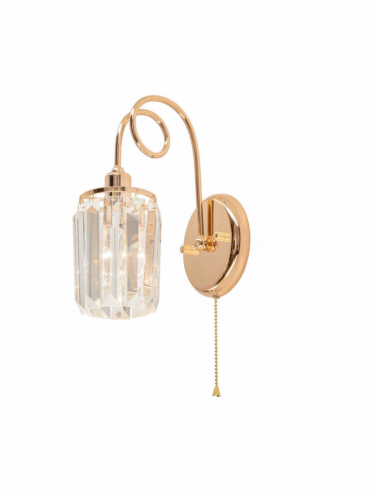 Бра хрустальное с выключателем Citilux Синди CL330312 Золото