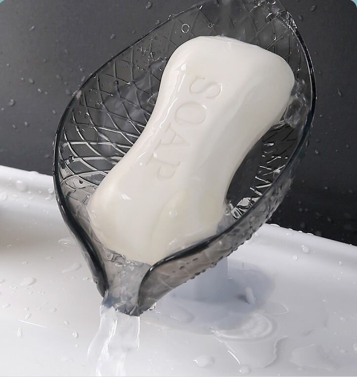 Мыльница для ванной комнаты, слив, присоска, лепесток