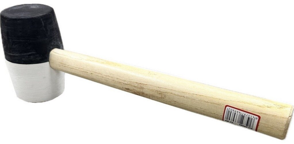 Киянка RUBI / Руби с деревянной рукояткой, резиновая, бежевая, 35см / инструменты