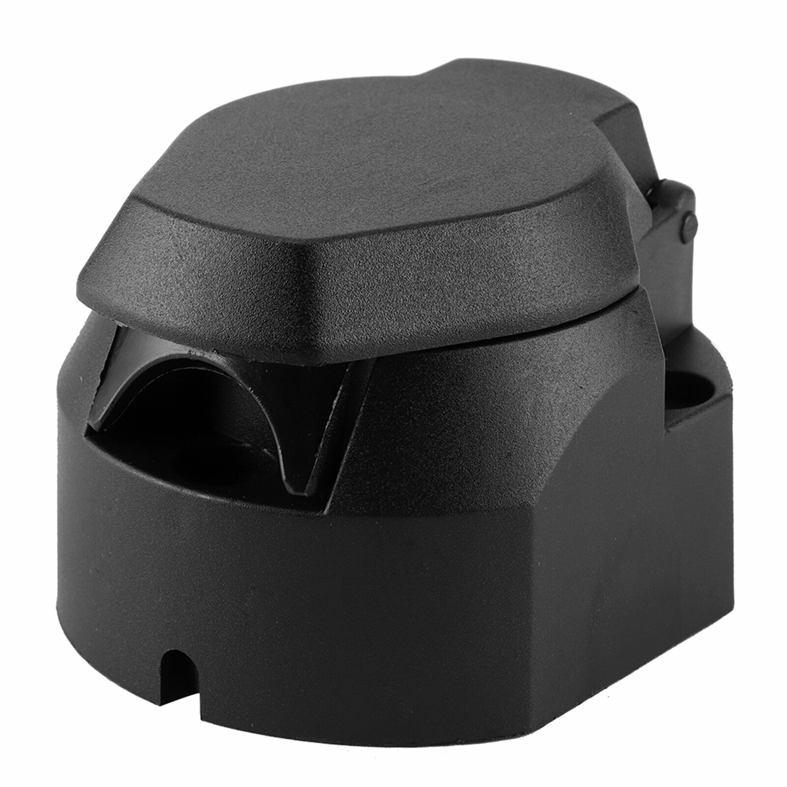 Розетка круглая 7-контактная водонепроницаемая тип EU для прицепов и РВ, аксессуар, материал ABS + медь, 1 шт.