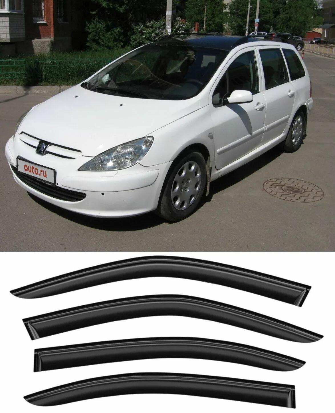 Дефлекторы боковых окон PEUGEOT 307 Пежо универсал (2001-2011)
