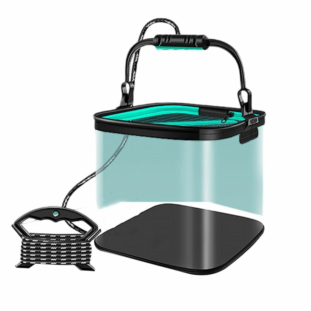 Прозрачное складное ведро для живой рыбы - 8Л