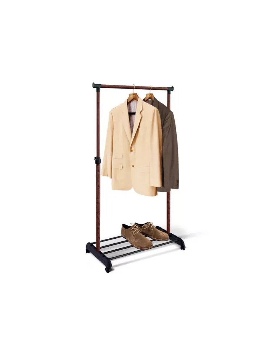 Вешалка напольная для одежды на колесах гардеробная