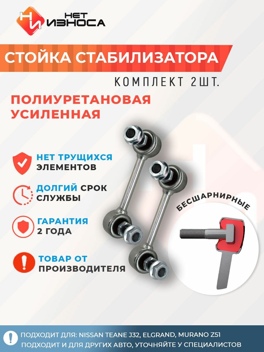 Стойки стабилизатора усиленные полиуретановые подвески для машины, автозапчасти NL259 (левая и правая) Nissan Teane J32, Elgrand, Murano Z51, Honda Legend