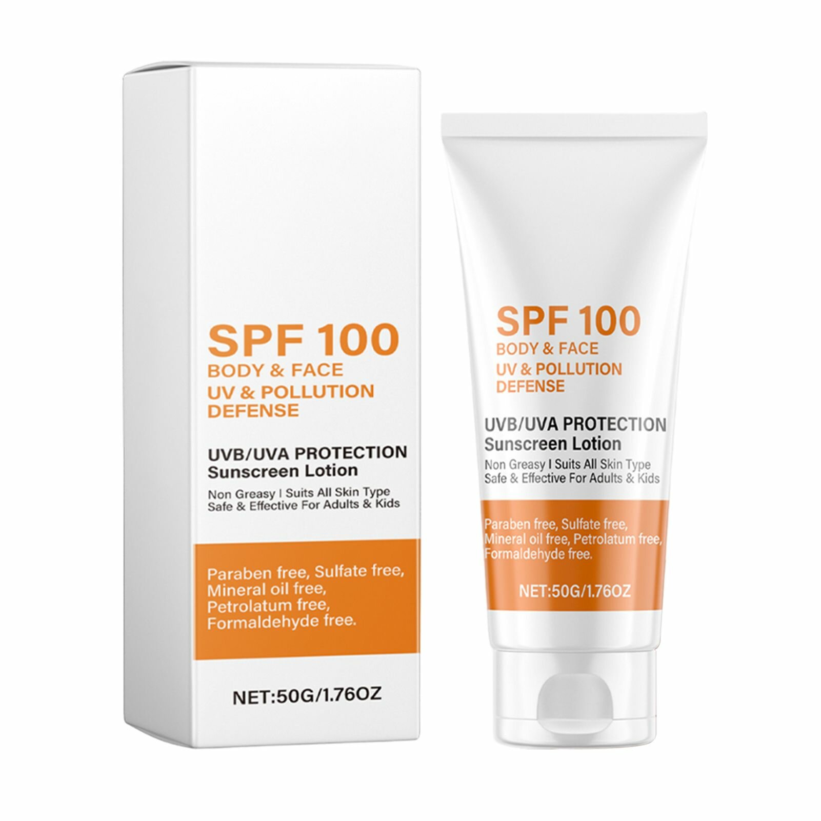 Нежирный солнцезащитный крем широкого спектра действия Spf100 спф 100
