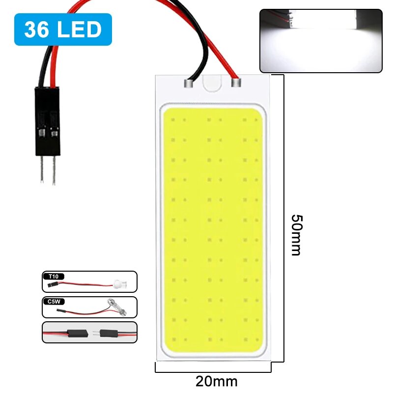 Светодиодная панель 36 LED, 20x50 мм, 12V