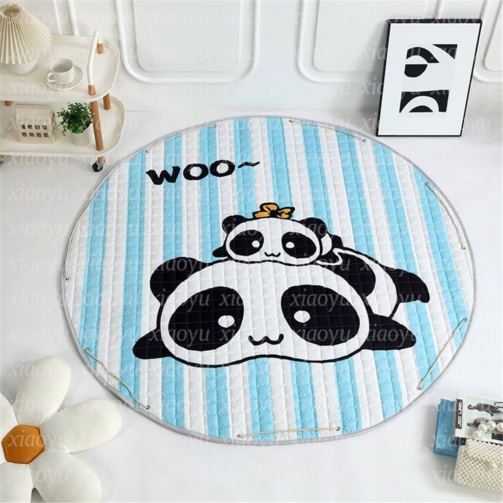 Детский коврик мешок для ползания малыша на пол , ковер в детскую комнату круглый развивающий игровой мягкий теплый для новорожденных младенцев 150 см