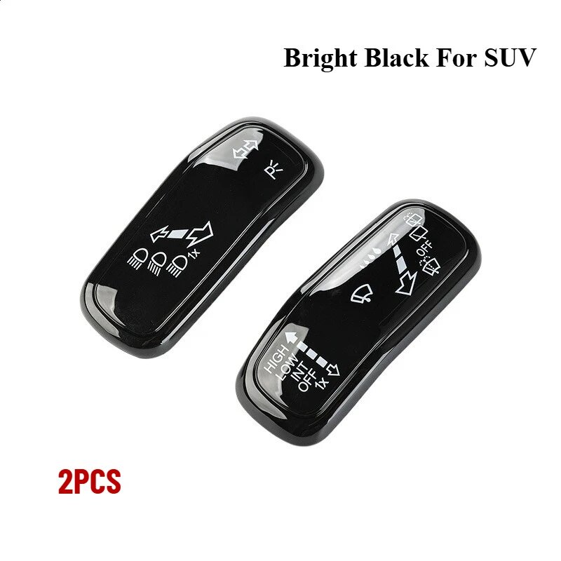 2 шт. Накладка переключателя фар/стеклоочистителя, Bright Black For SUV