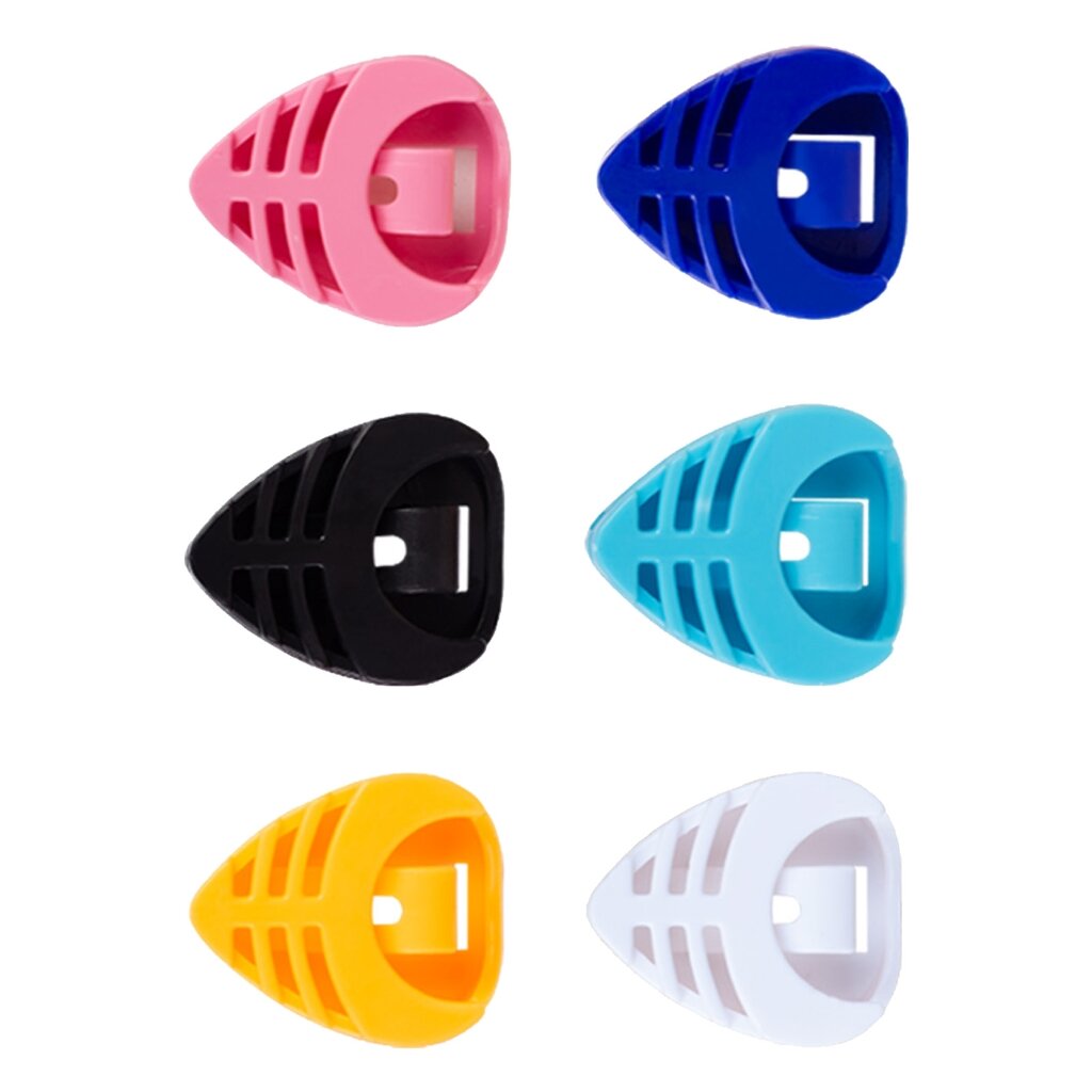 6шт Держатели Медиаторов Пластиковые Наклеивающиеся Медиаторы Замена Клипа Чехол Для Медиатора Аксессуары Для Электрогитары Прочный