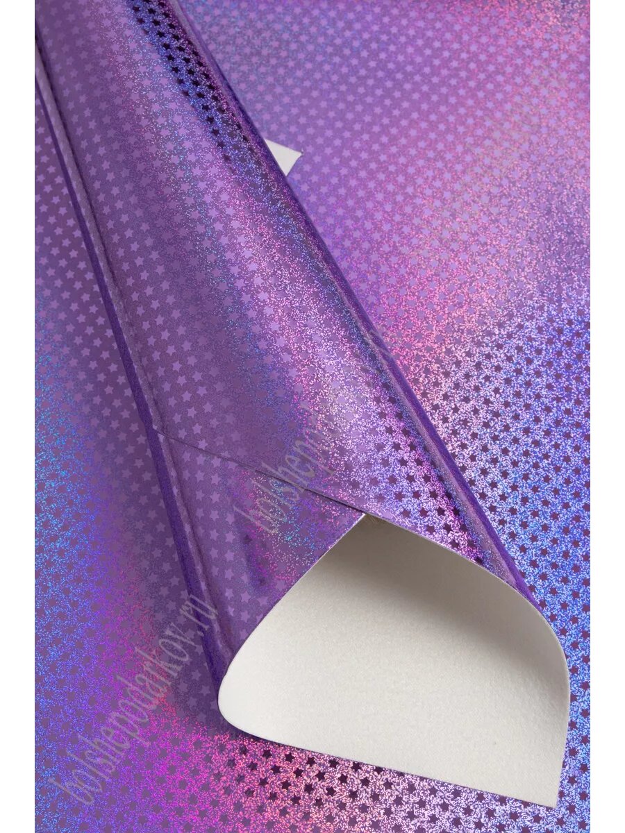 Кожзам голографик звездочки А4 (3листа)