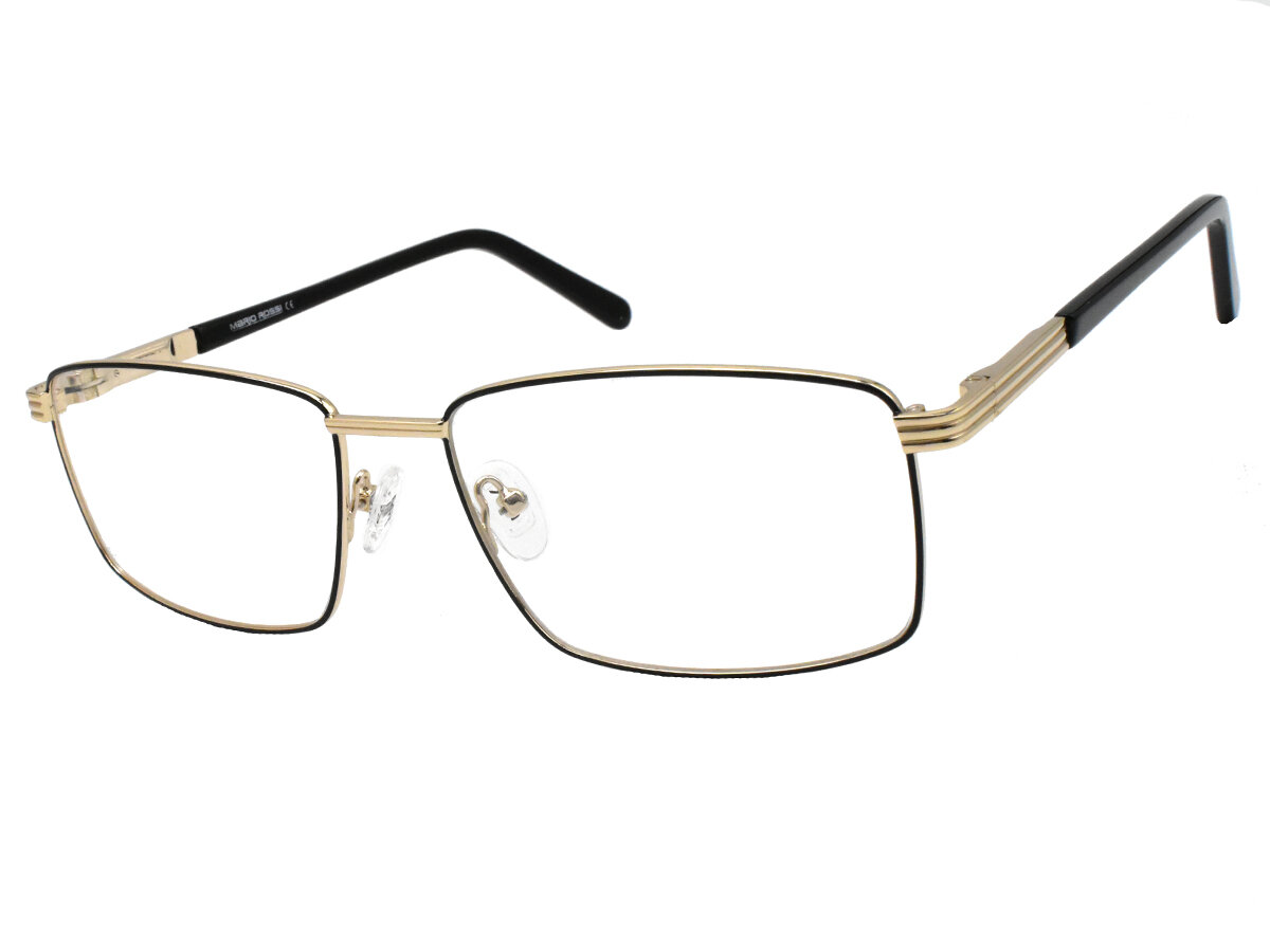 Оправа для очков Mario Rossi MR 12-520 17 пол Мужской форма оправы Прямоугольная цвет оправы Чёрный, Золотой