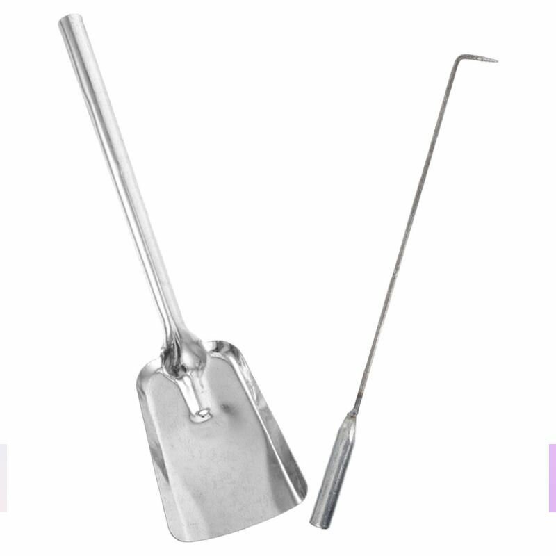 Набор инструментов для камина, лопата для угля, аксессуары для дровяной печи, утолщенные 45 стальных щипцов для дров, кемпинговые инструменты