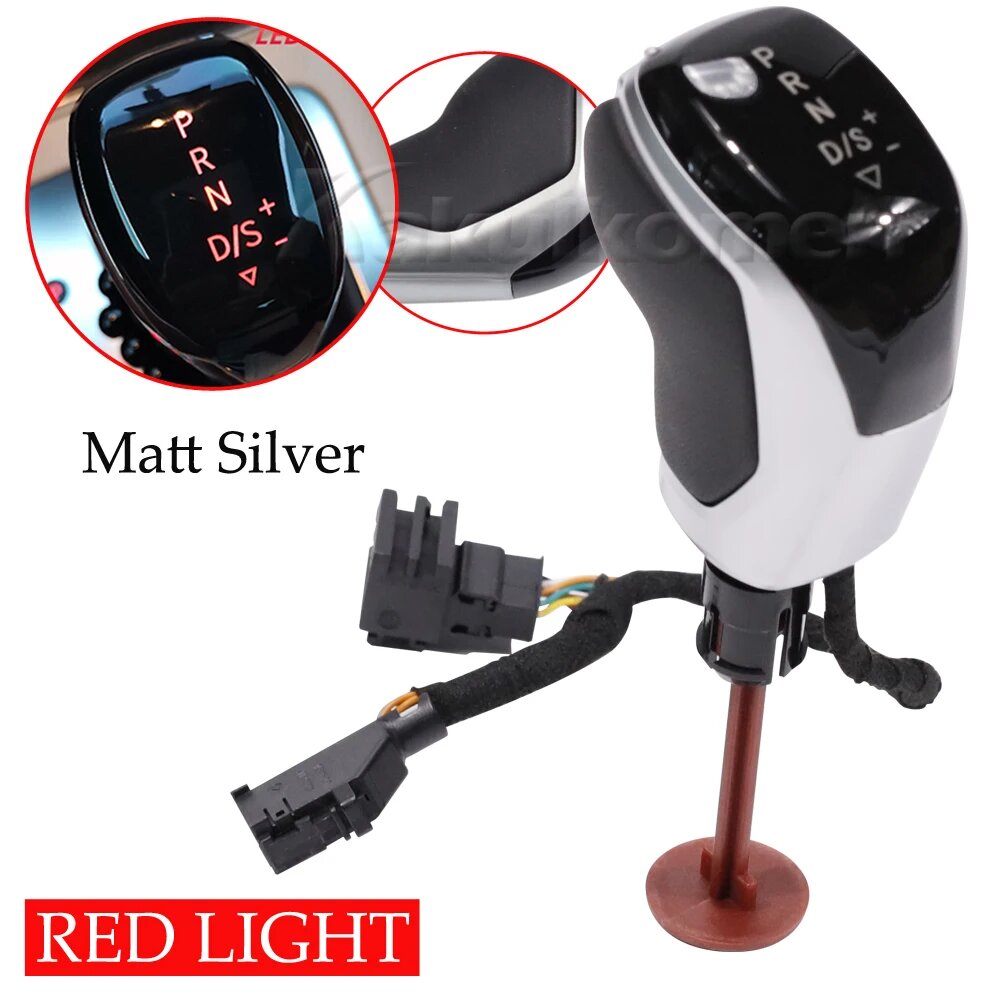 Электронная подсветка, ручка переключения передач для VW Golf MK6 MK7 Passat B7 B8 Red-Matt Silver