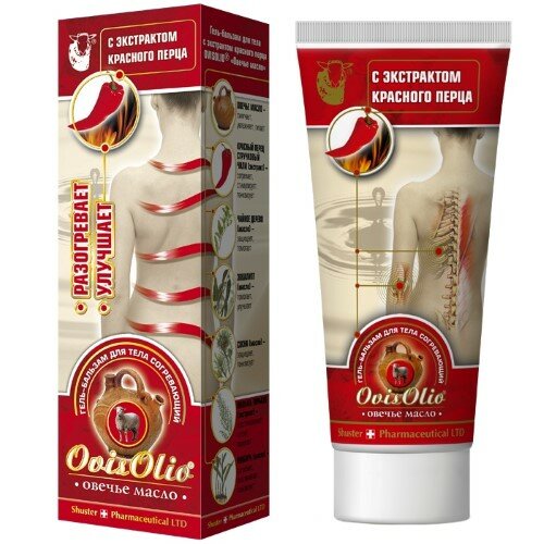 Ovisolio гель-бальзам для тела с экстрактом красного перца овечье масло 70 гр