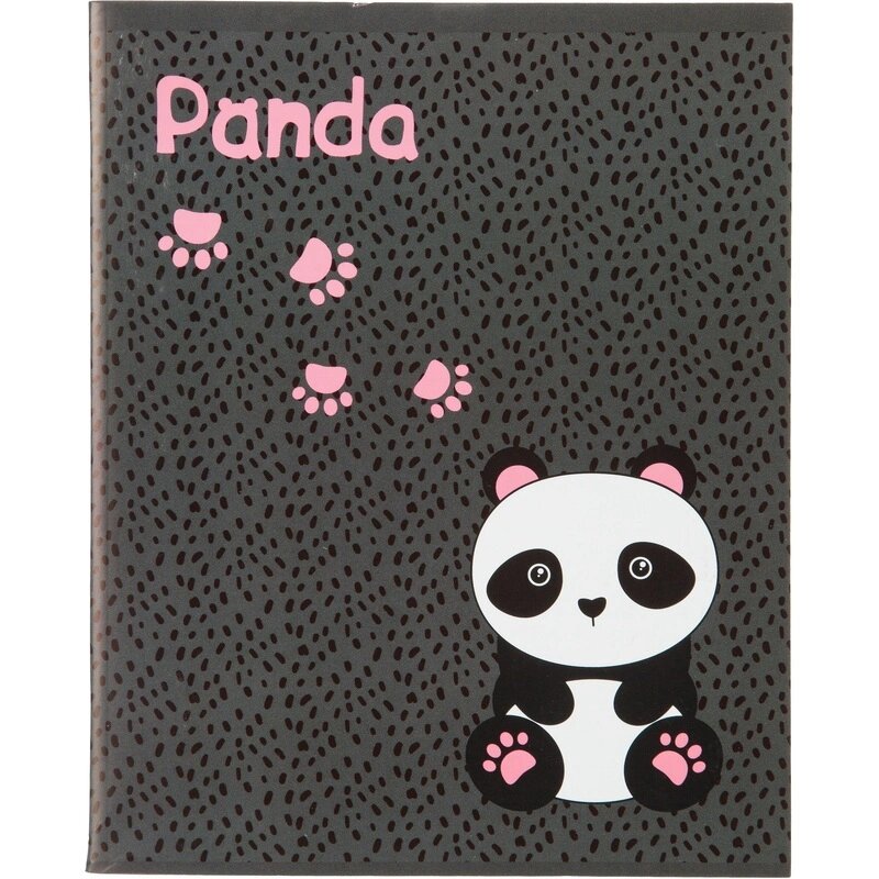 Тетрадь общая А5 96л Panda, клет, скреп, ВД-лак