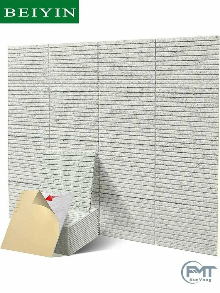 24 шт. Самоклеющаяся акустическая панель 30х30х0.9 см, шумоизоляция стен/потолка (дом/офис)