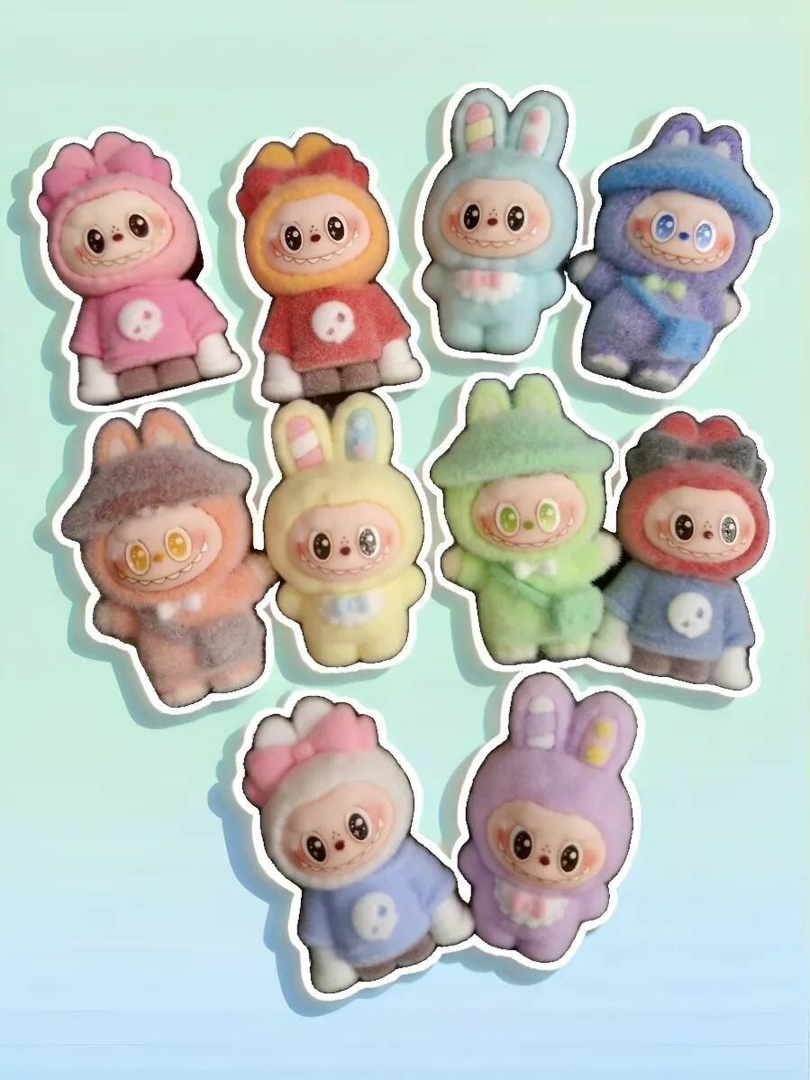 Фигурки куколки Лабубу Labubu 10 шт бархатные