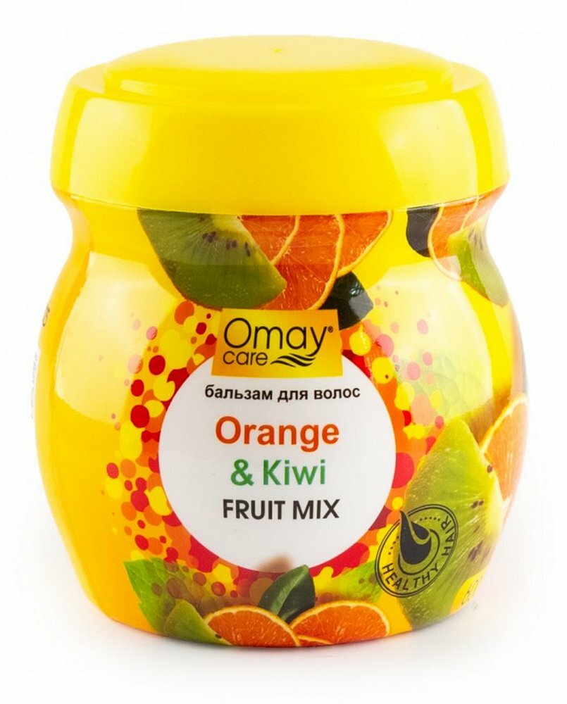 Omay Fruit Mix - Orange & Kiwi Бальзам для волос "с апельсином и киви" для всех типов волос 600 мл.