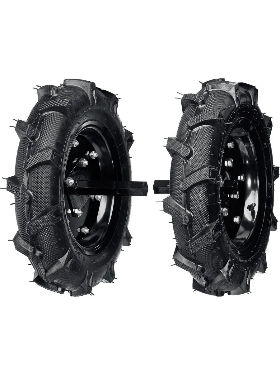 4.00-10, 2 шт, пневматические колеса с осями для мотоблоко