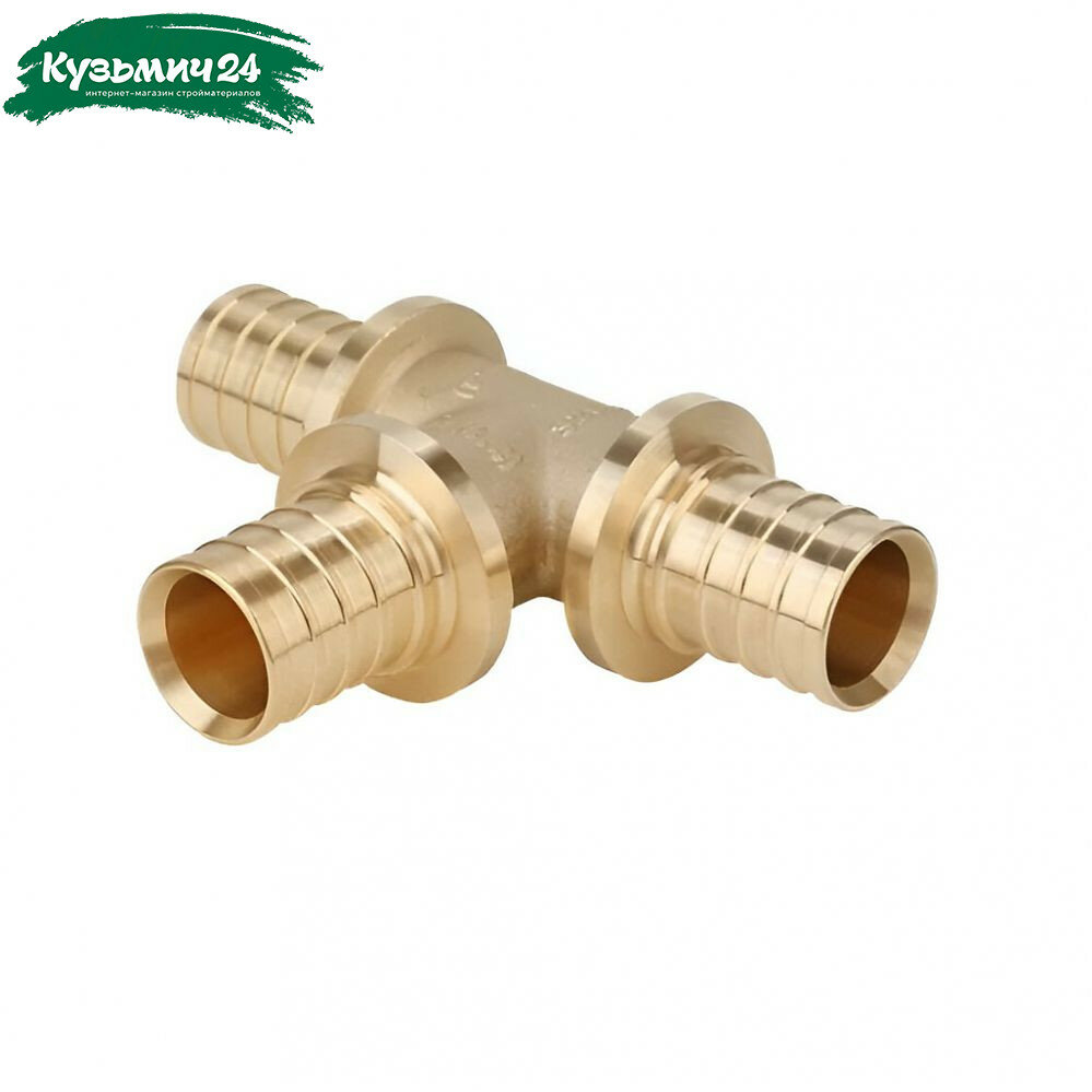 Тройник аксиальный Gappo 16х16х16 мм G1304.1616, равнопроходной, латунь