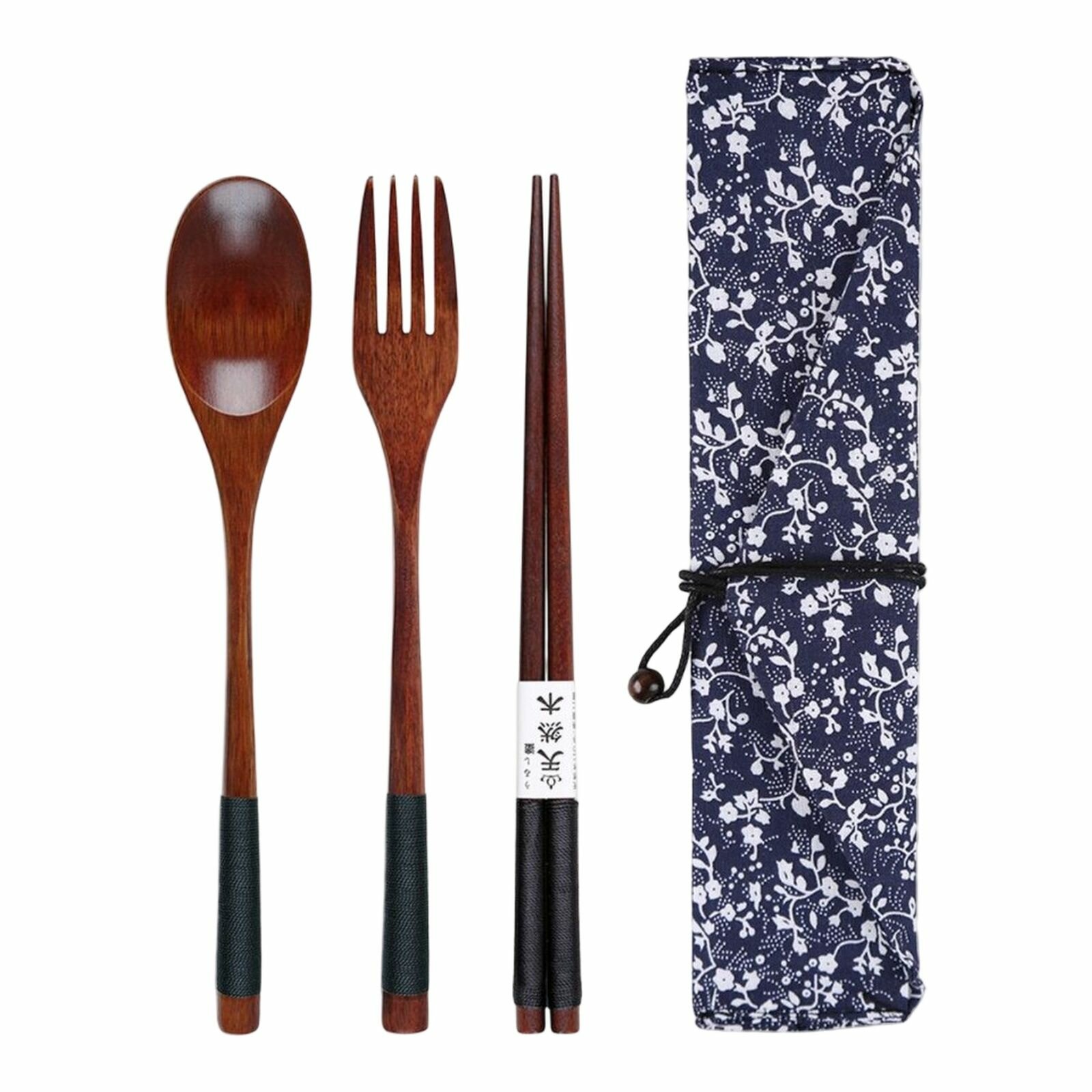 Aim Tableware Набор столовых приборов Деревянная посуда 4 предм. черный, темно-синий деревянные столовые приборы кухонный набор