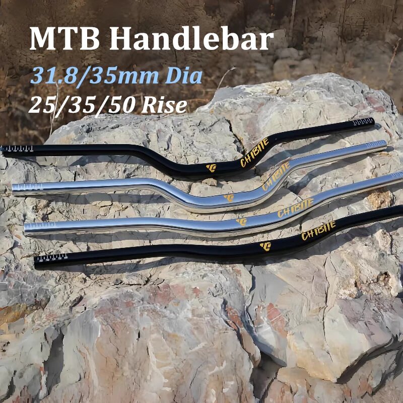 Горизонтальный руль MTB 31.8/35 780/800 мм 25/35/50 мм алюминиевый Black D31.8 780 50R