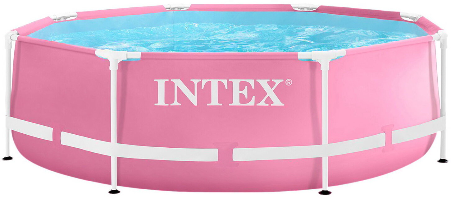 Бассейн Intex Pink Metal Frame, 244х76 см, 2843 л (28290)